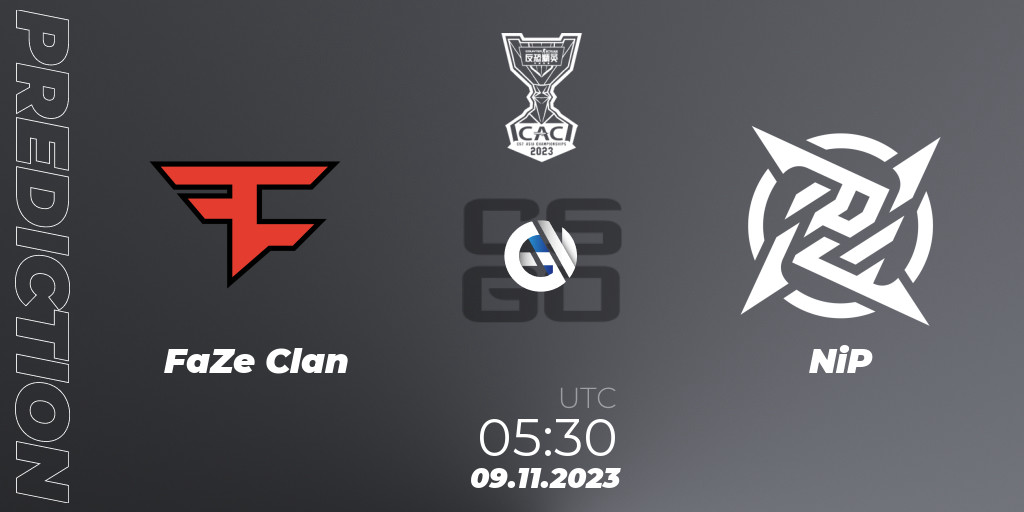 FaZe Clan vs NiP: Match Prediction. 09.11.23, CS2 (CS:GO), CS:GO Asia Championships 2023